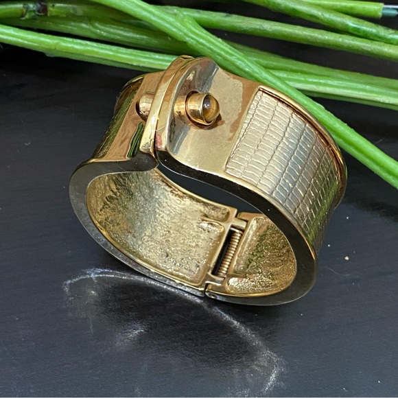 Kara Ross | Jewelry | Kara Ross Gold Snakeskin Leather Tiger Eyes ...